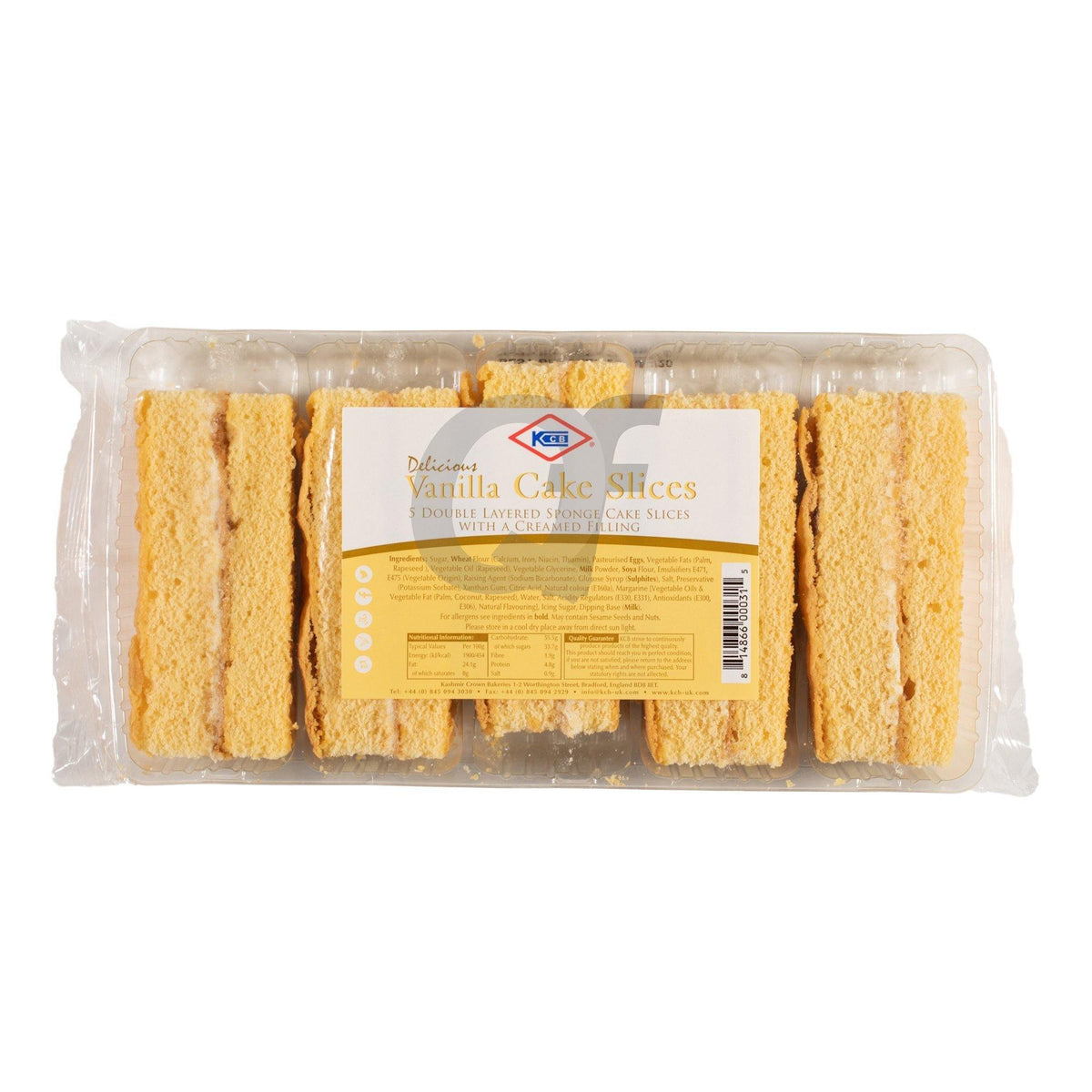 KCB Vanilla Cake Slices 5 Pieces