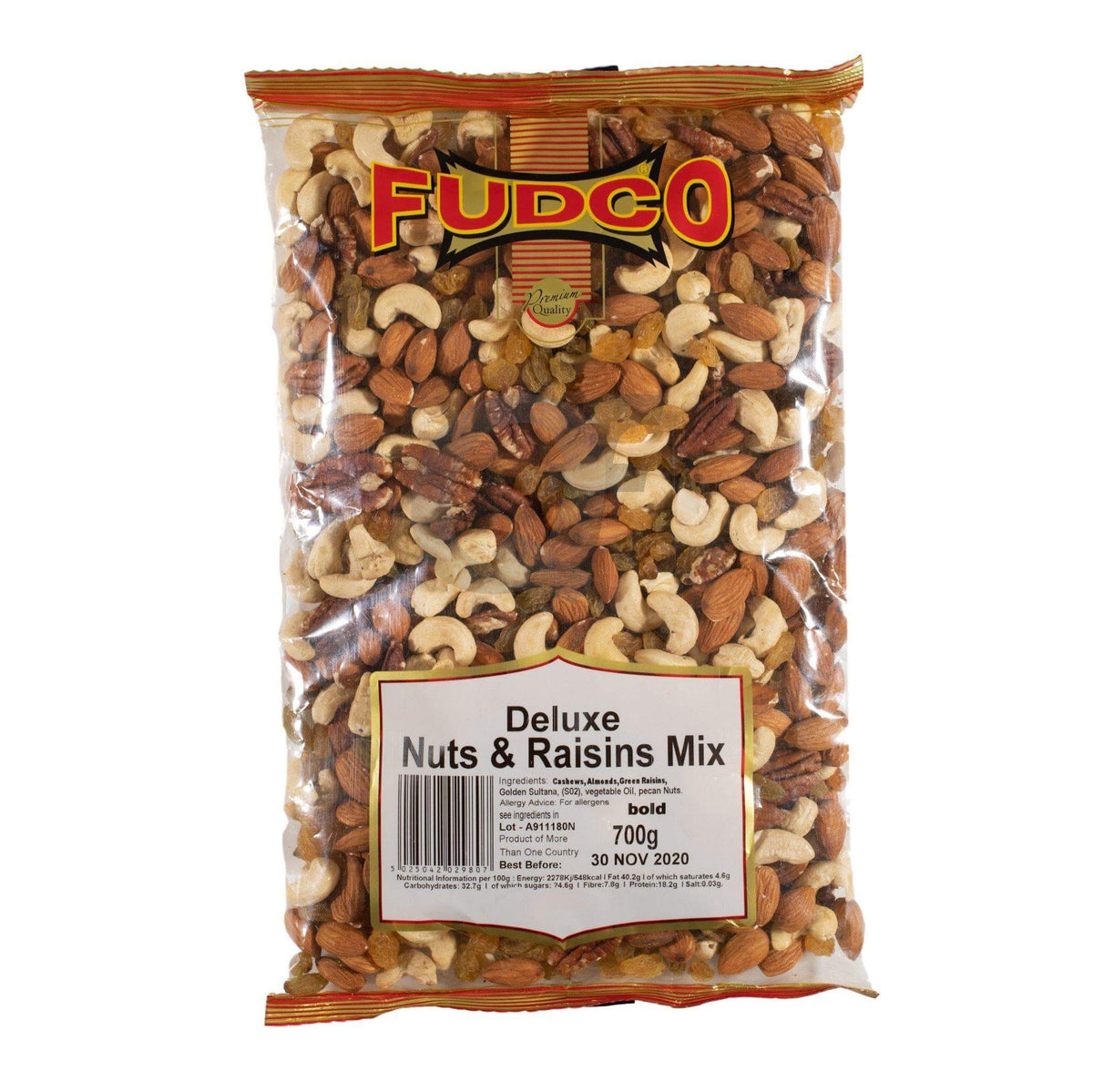 Fudco Deluxe Nuts & Raisin Mix