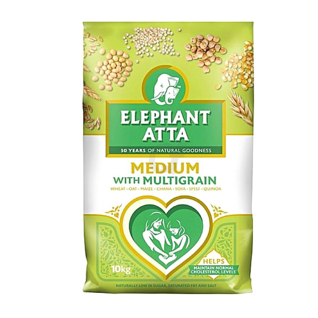 Elephant Atta Medium with Multigrain 10KG | Elephant Atta Multigrain