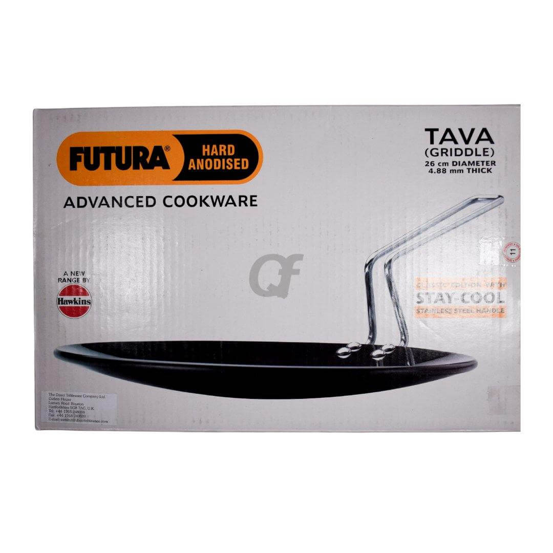 Futura Hard Anodised Extra Thick Tava 26cm Diameter 4.88mm Thick - Sta