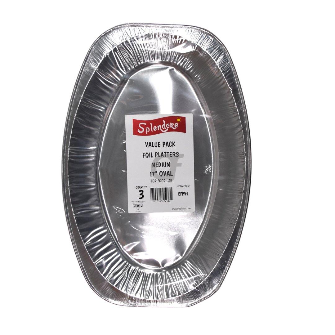 Splendore 3 Value Pack Foil Platters Medium 17" Oval