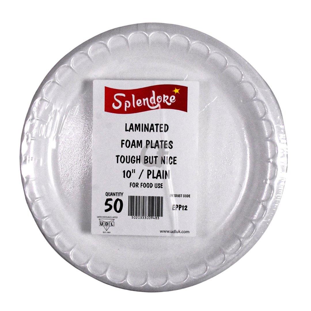 UDL 50 Laminated Foam Plates 26cm