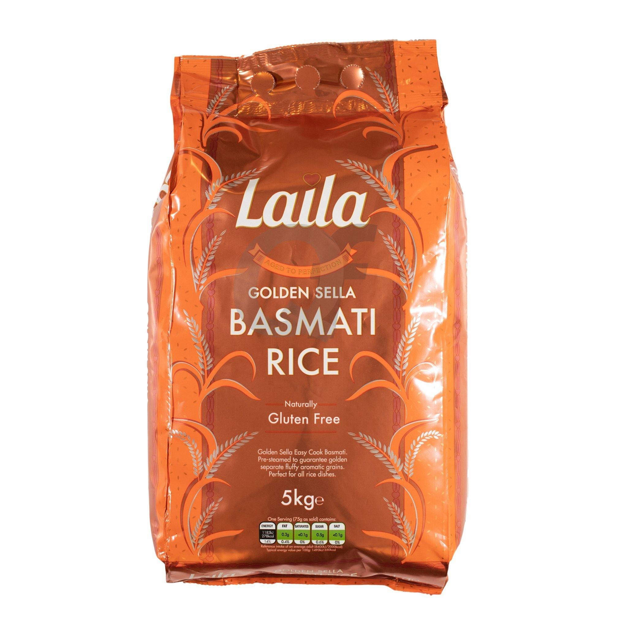 Laila Golden Sella Basmati Rice 5KG | Laila Sella Rice | Easy Cook ...