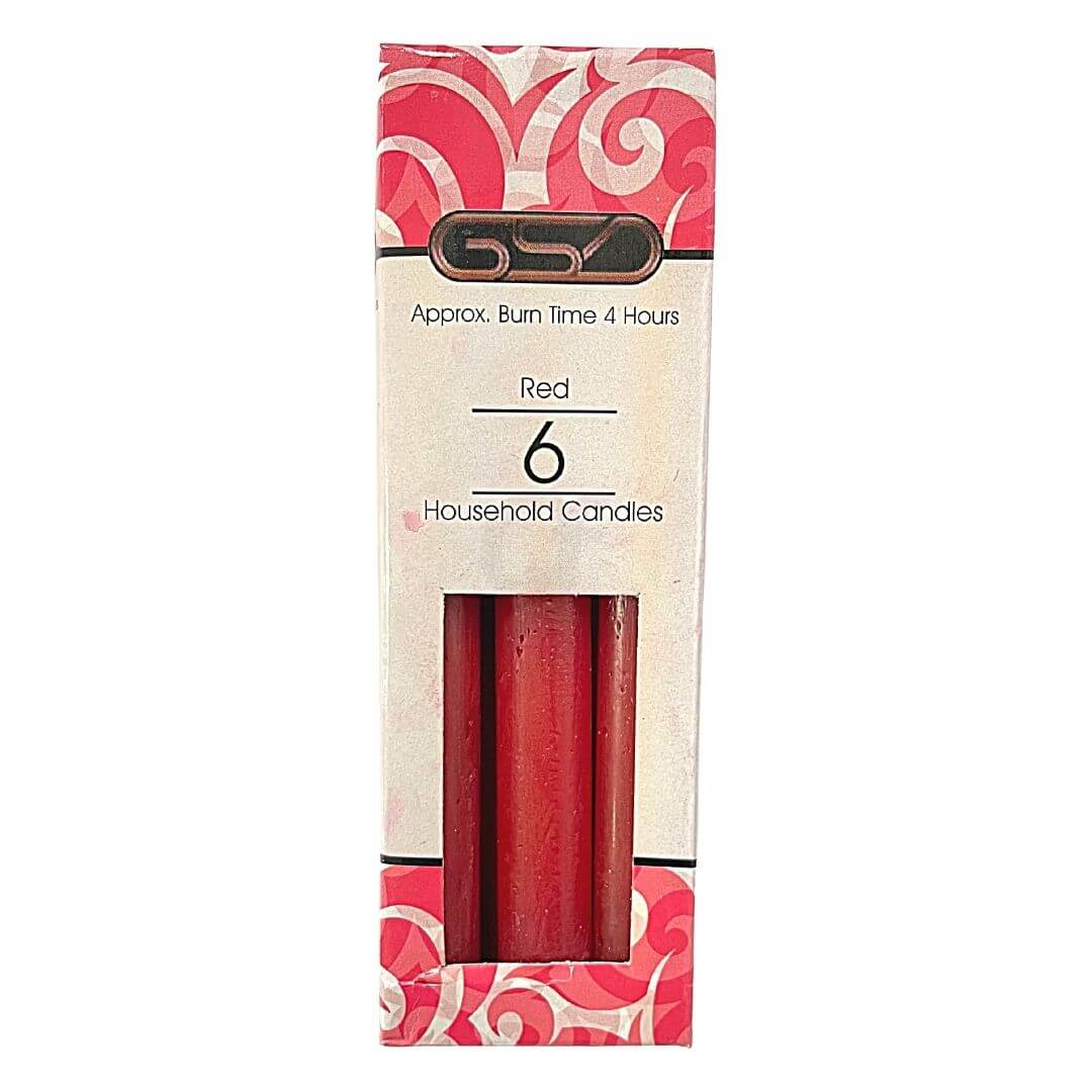 Gsd Red 6 household candles